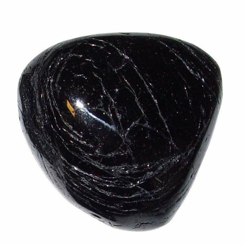 Turmalin schwarz / Schörl Trommelstein ca. 15 - 55 mm